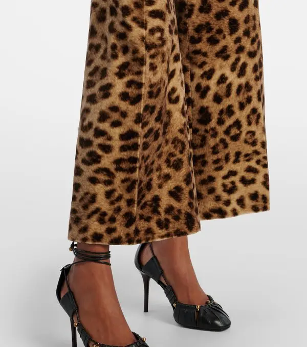 Chloé Leopard-print Cotton Velvet Pants