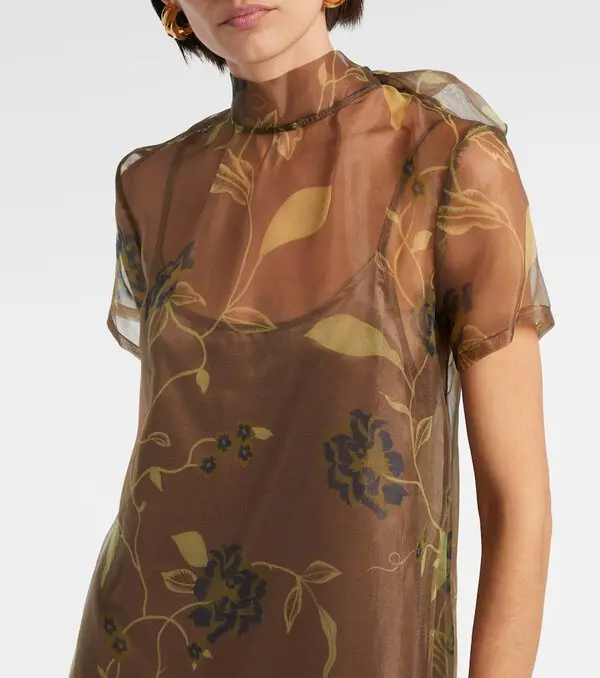Staud Calluna Floral Organza Maxi Dress - Multicoloured