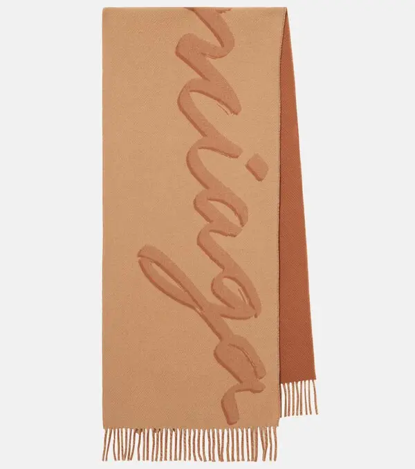 Balenciaga Wool And Cashmere Scarf - Beige