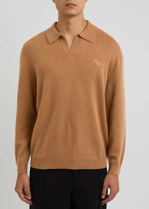 PERCIVAL Network Wool-blend Polo Jumper