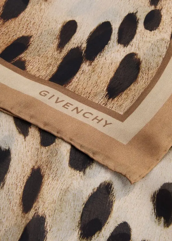 Givenchy Cheetah-printed Silk-satin Scarf