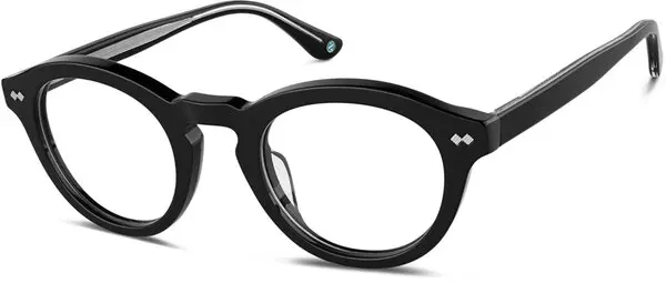 Zenni Vintage Round Eyeglasses - Black
