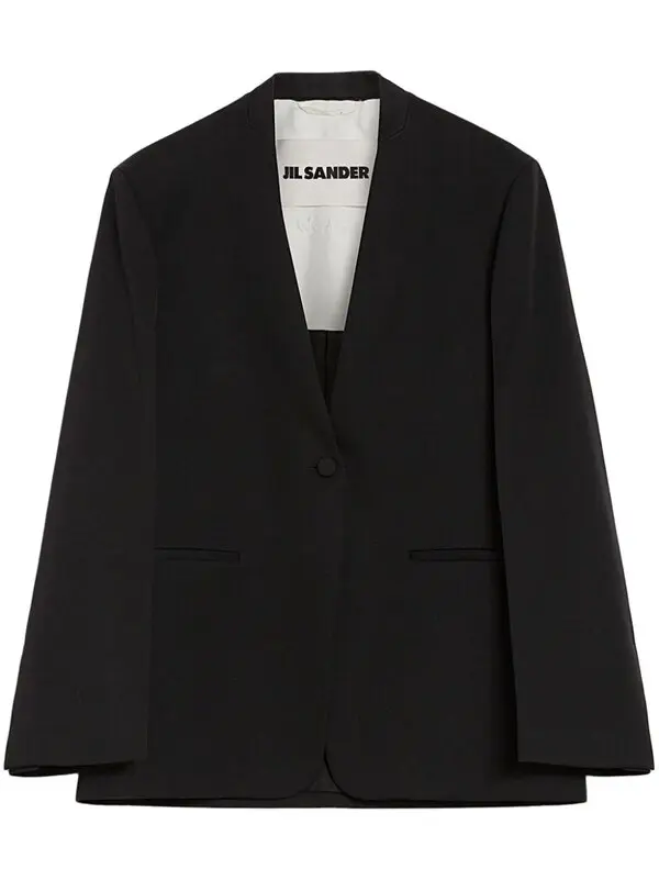 JIL SANDER Wool Blazer - Black