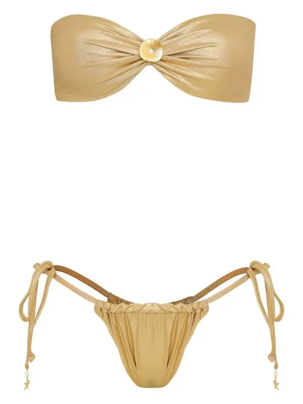 AMIR SLAMA Lurex Bikini - Gold