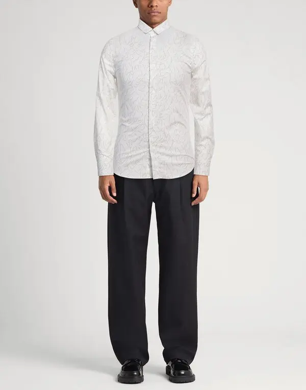 Armani Exchange Shirt Size Cotton, Elastane - White