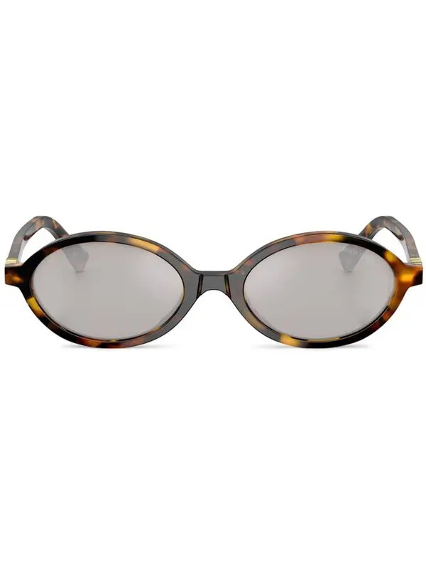 Miu Miu Logo Sunglasses - Brown