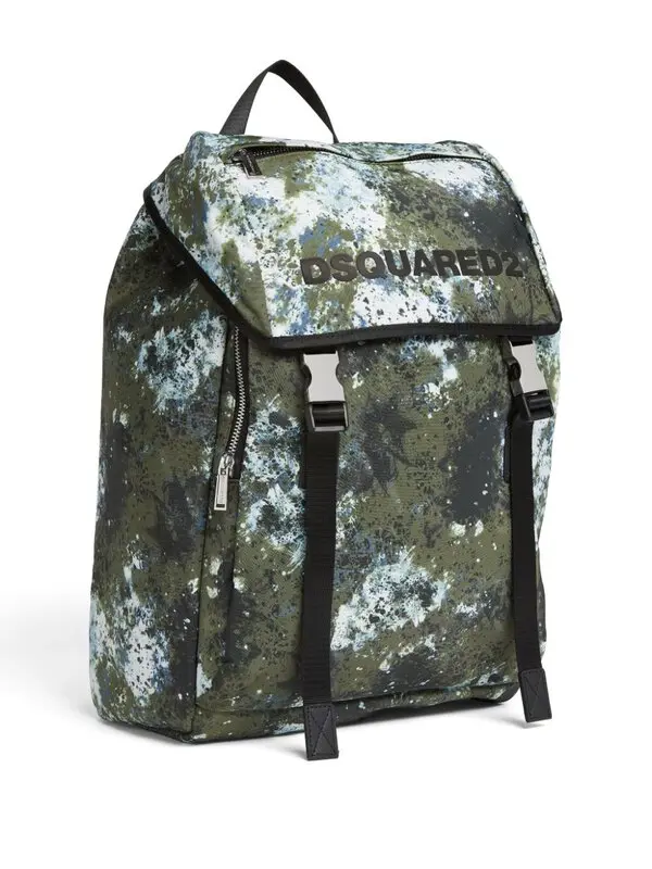 Dsquared2 Paint Splashes Logo Print Backpack