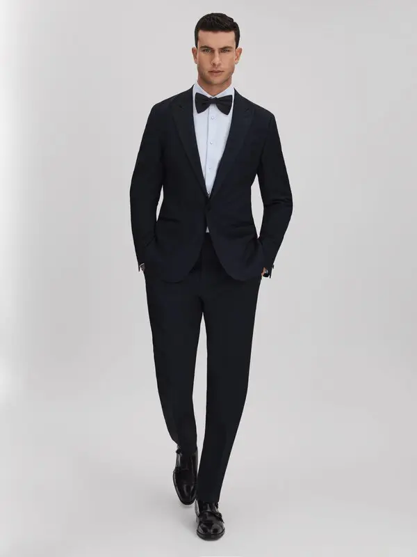 REISS Marcelsoft Cotton Marcella Tuxedo Shirt Regular-fit - Blue