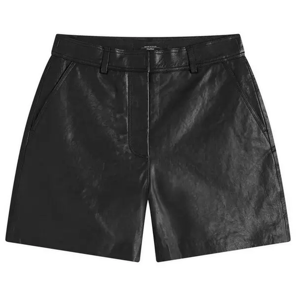 WEEKEND BY MAX MARA Virgola Leather Shorts By