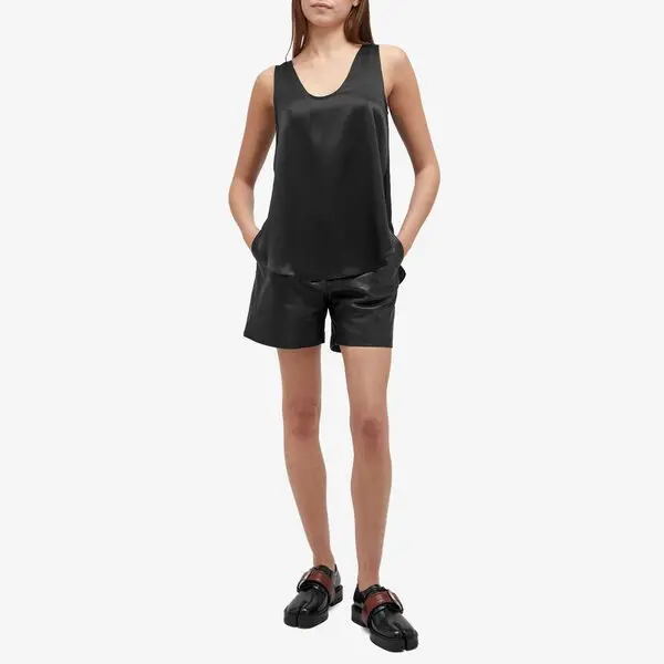 WEEKEND BY MAX MARA Virgola Leather Shorts By