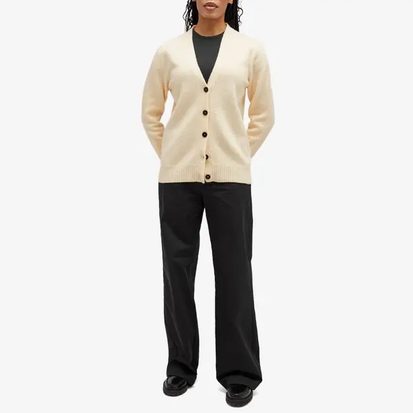 JIL SANDER Button Front Cardigan - Natural