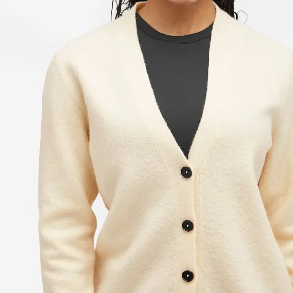JIL SANDER Button Front Cardigan - Natural