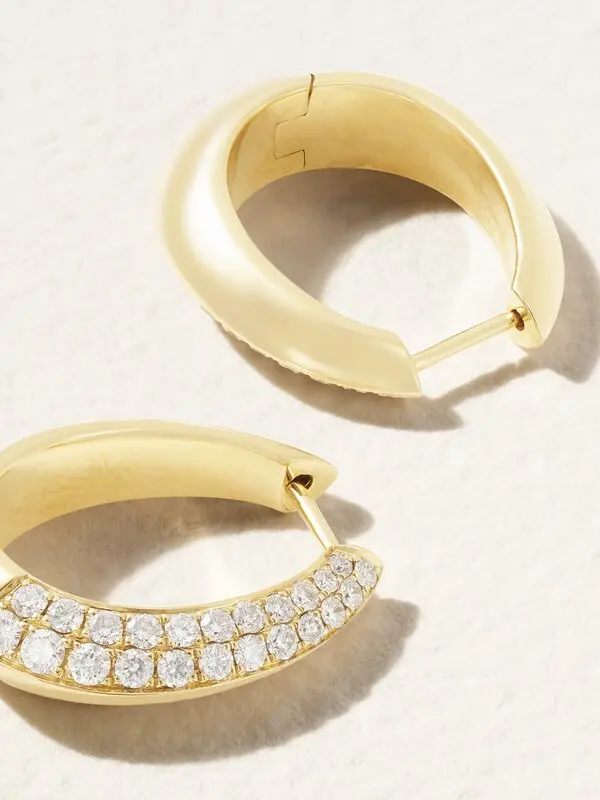 ANITA KO 18-karat Diamond Hoop Earrings