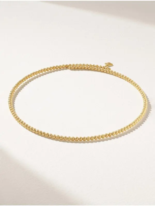 Carolina Bucci Florentine 18-karat Beaded Choker - Gold