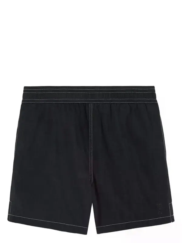 Ami De Coeur Contrast-stitching Swim Shorts - Black
