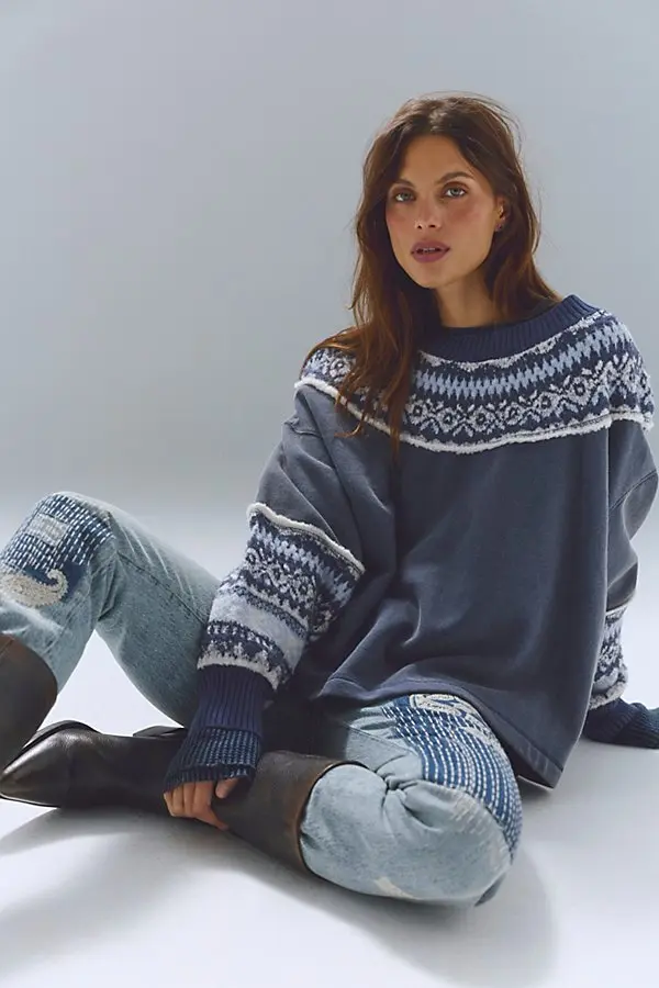 Free People Chilly Sweatshirt - Orisis Combo