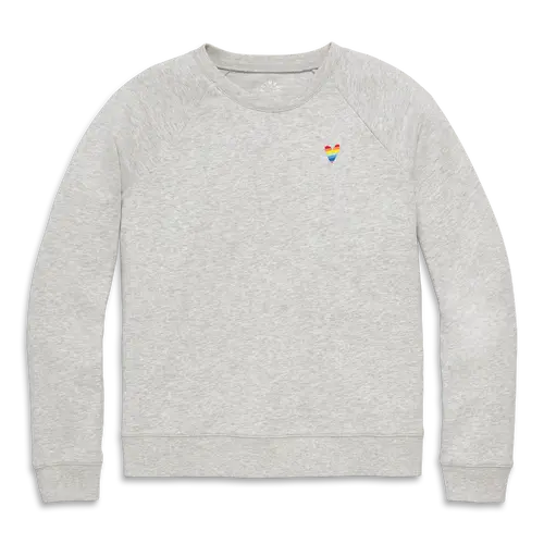 PRIMARY Embroidered Cotton French Terry Sweatshirt - Heather Silver