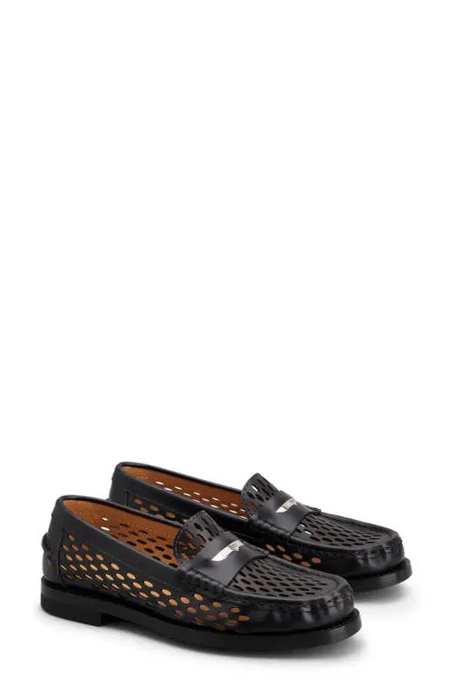 TOD'S Laser-cut Calfskin Loafer