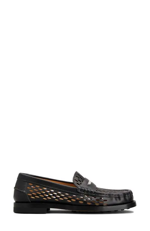 TOD'S Laser-cut Calfskin Loafer
