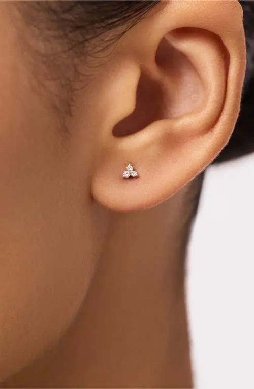 ANA LUISA Diamond Trefoil Stud Earrings In Recycled