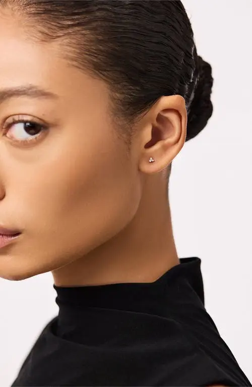 ANA LUISA Diamond Trefoil Stud Earrings In Recycled