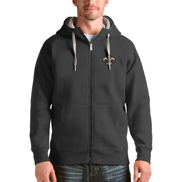 ANTIGUA Full-zip Victory Hoodie - Charcoal