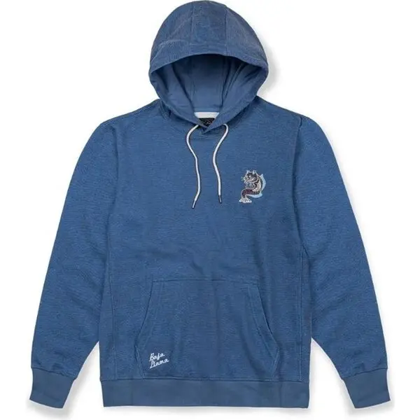 BAJA LLAMA Catfished Organic Cotton Hoodie - Navy