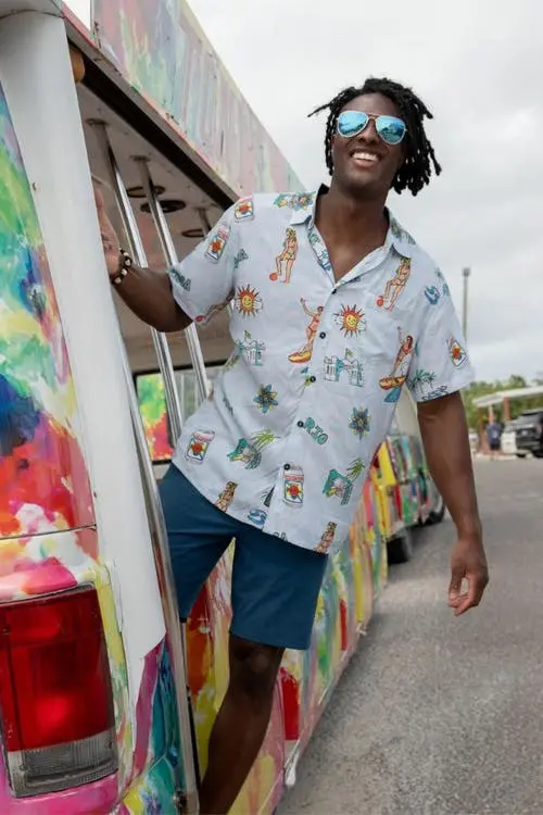 BAJA LLAMA Brazilian Treatsnighthawk Button Up