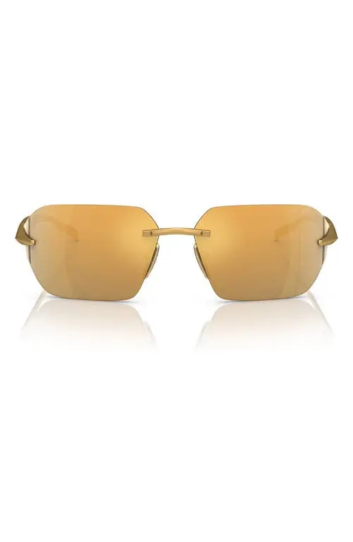 Prada 71mm Irregular Sunglasses - Gold
