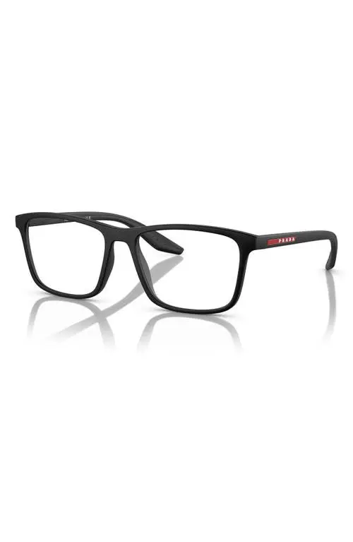 Prada 56mm Pillow Optical Glasses - Rubber Black