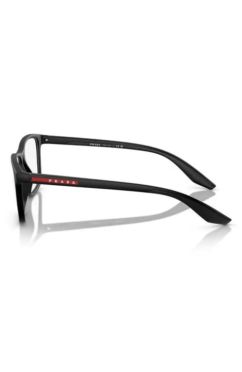Prada 56mm Pillow Optical Glasses - Rubber Black