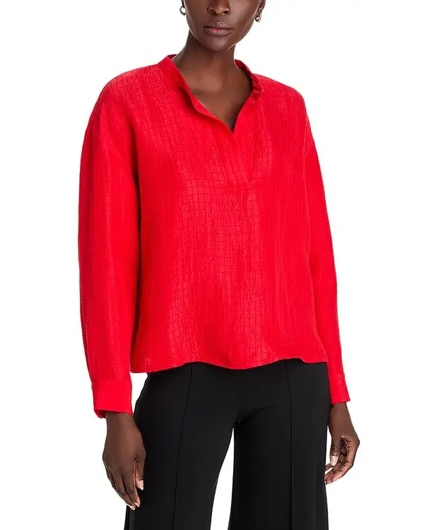 Eileen Fisher Mandarin Collar Top