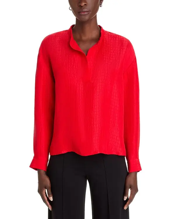 Eileen Fisher Mandarin Collar Top
