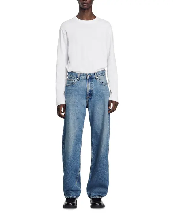 Sandro Baggy Stonewashed Jeans
