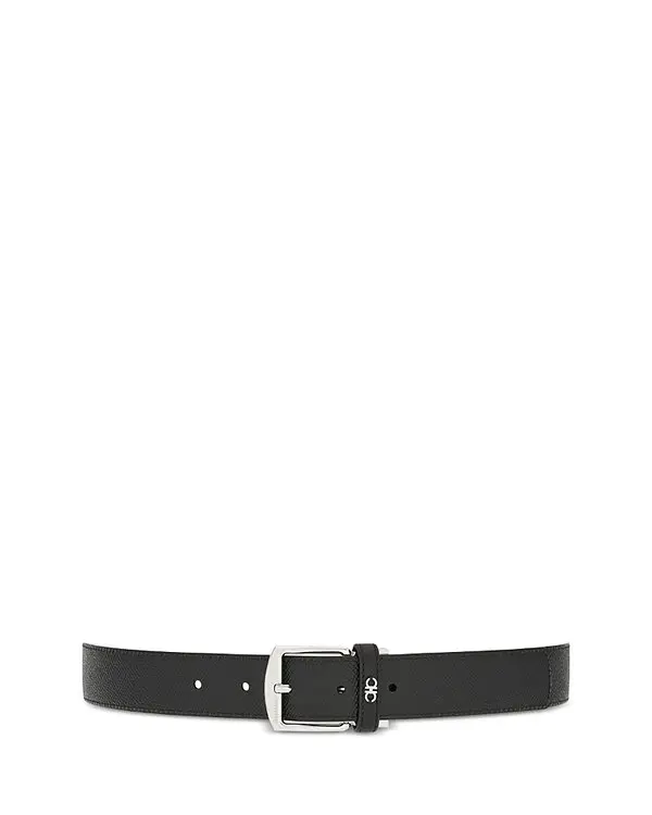 FERRAGAMO Adjustable Reversible Leather Belt - Nero/t.moro