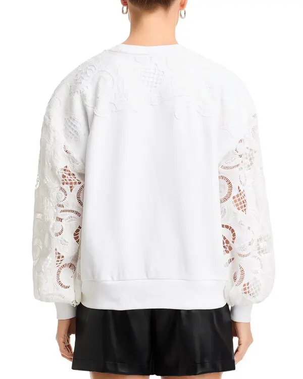 Cinq À Sept Embroidered Paisley Pullover Sweatshirt