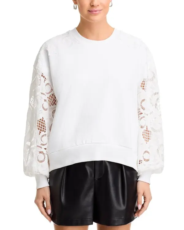 Cinq À Sept Embroidered Paisley Pullover Sweatshirt