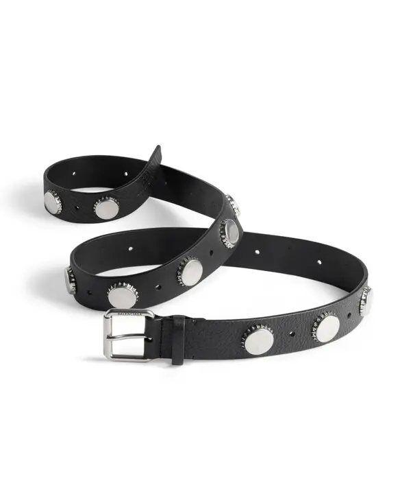 Balenciaga Bottle Caps Leather Belt