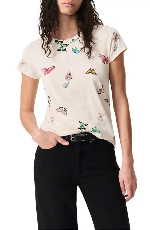 Rag & Bone Ozzy Butterfly Print T-shirt - Ivory Multi
