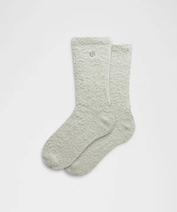 Lululemon Fuzzy Crew Socks - Jade Grey