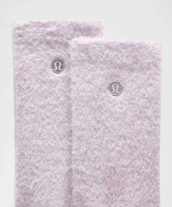 Lululemon Fuzzy Crew Socks - Sheer Violet