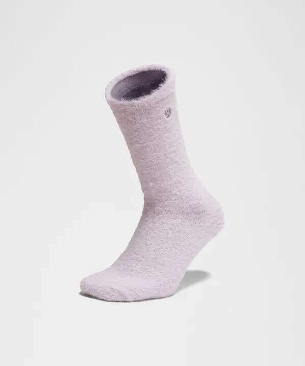 Lululemon Fuzzy Crew Socks - Sheer Violet