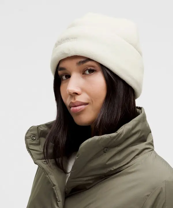 Lululemon Fleece Beanie In Bone - 50% Off | Editorialist display picture 1