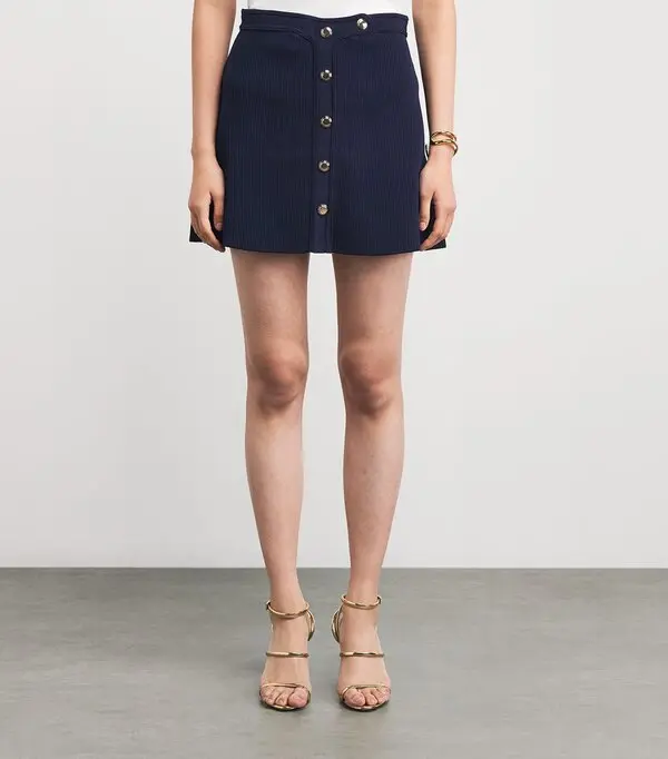 Sandro Rib-knit Mini Skirt