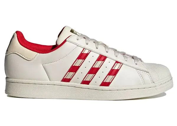 Adidas Superstar Sneakers - White/red