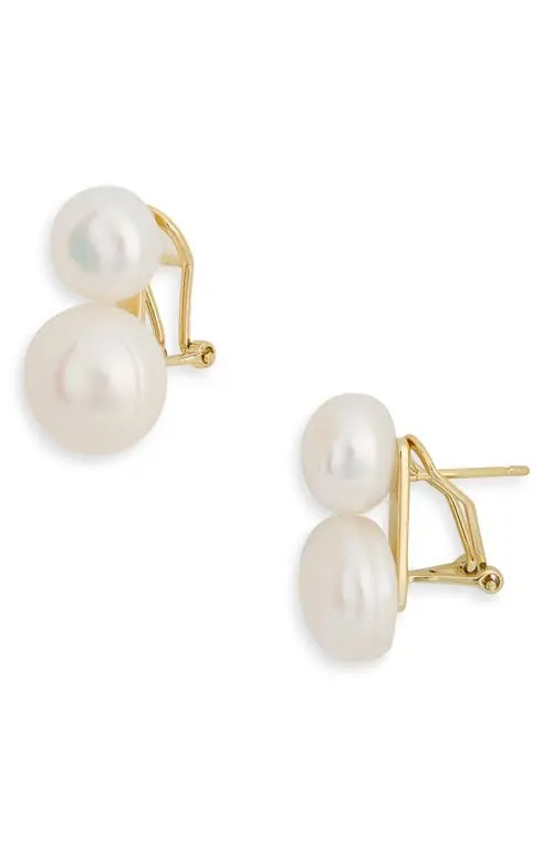 Shashi Bianca Double Earrings - Pearl