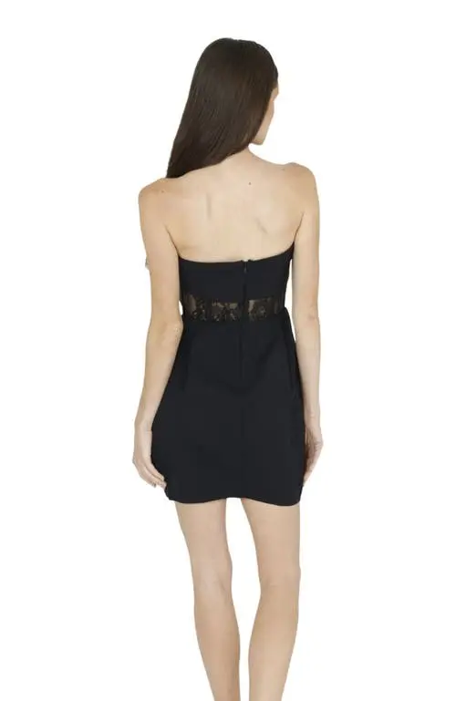 AKALIA Daisy Strapless Lace Corset Dress - Black