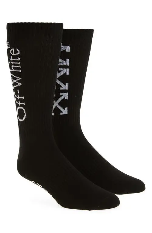 Off-White Triple Arrow Long Crew Socks - Black - White