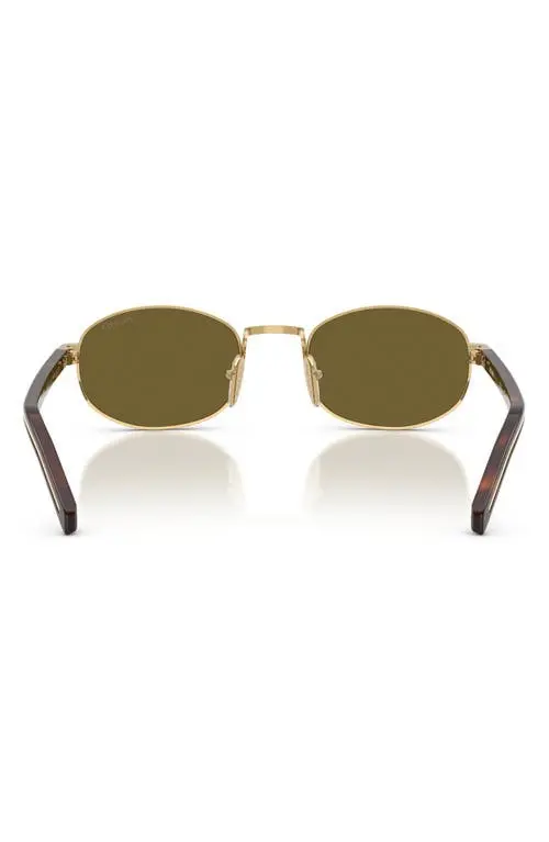 Prada 52mm Oval Sunglasses - Gold