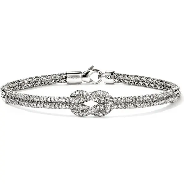John Hardy Love Knot Diamond Bracelet - Silver